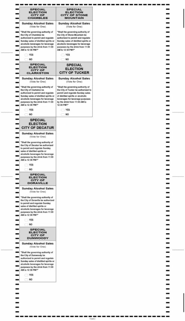 DeKalb County Sample Ballot – General Election – Nov 6, 2018 - On ...